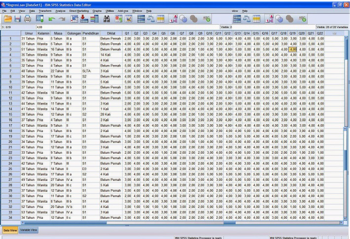 Tutorial SPSS Lengkap Dengan Contoh Cara Olah Data Kuesioner Tutorial SPSS Lengkap Dengan Contoh Cara Olah Data Kuesioner